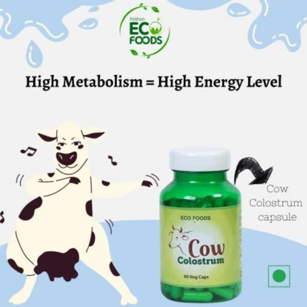 Paithan Eco Foods Cow Colostrum Herbal Capsules 300Mg 90 Veg Caps ...
