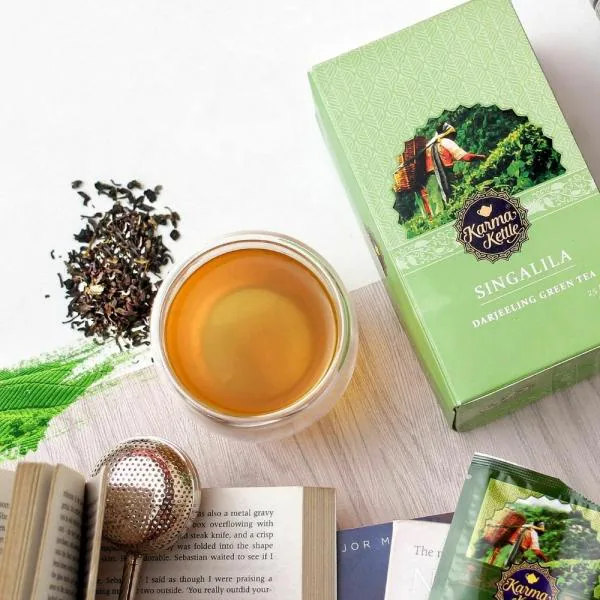 Karma Kettle Singalila - Organic Darjeeling Green Tea - 25 Pyramid ...