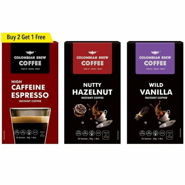 Colombian Brew Coffee Powder High Caffeine Espresso Instant 50g ...