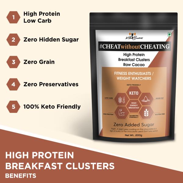 Kilobeaters- High Protein Breakfast Clusters - Raw Cacao - JioMart