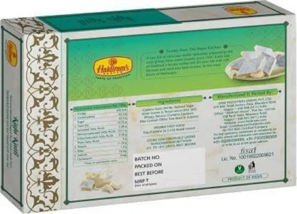 Haldiram's Nagpur Kaju Katli, Badam Katli, Mini Kaju Katli (Pack of 3 ...