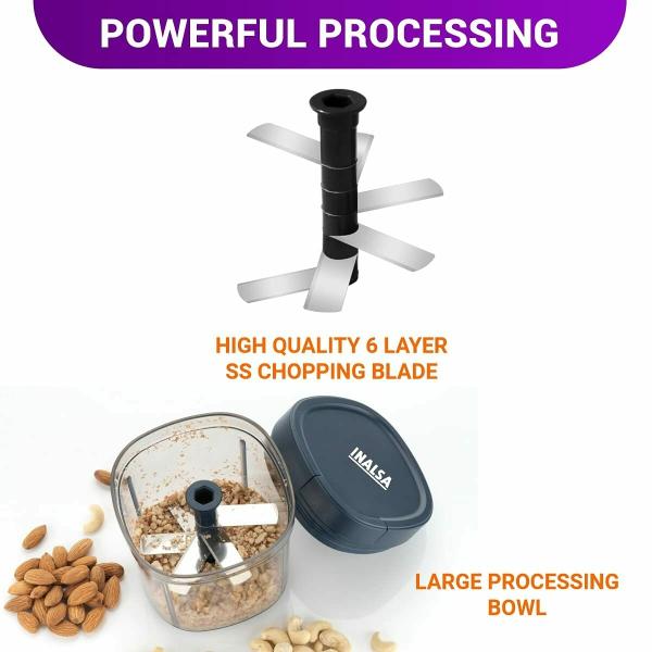 Inalsa Manual Chopper Chop It XL - High Quality Six Layer SS Chopping ...