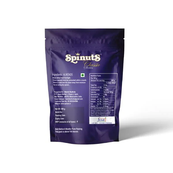 Spinuts Almond [ Pack Of 2 ] - 500 g - JioMart