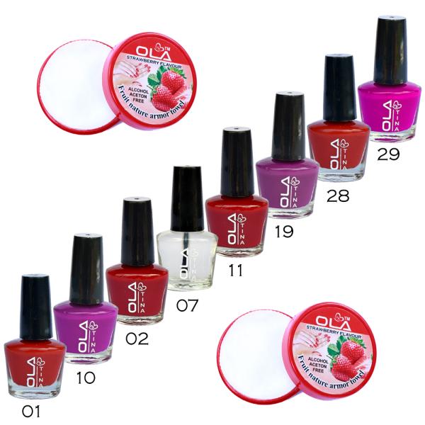 OLA Tina Multicolor 6ml X 8 Pieces Nail Polish Set with 2 Nail Remover ...