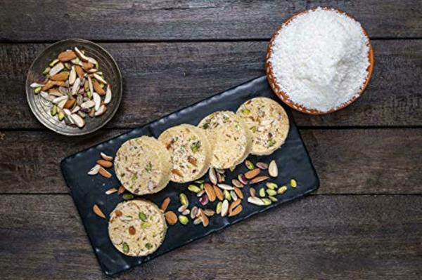 Bhagats Heera Sweets Mysore Pak and Son Roll with Almonds and Pistachio ...