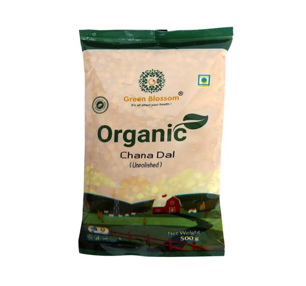 Green Blossom Organic Chana Dal ( Unpolished) - 500 Gms - JioMart