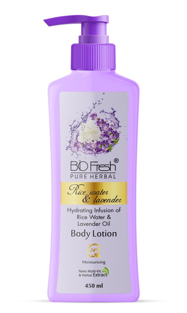 BioFresh Herbal Rice Water & Lavender Body Lotion for Men and Women ...
