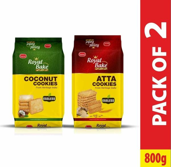 Bonn Royal Bake Crispy and Crunchy Atta and Coconut Cookies (400 gms ...
