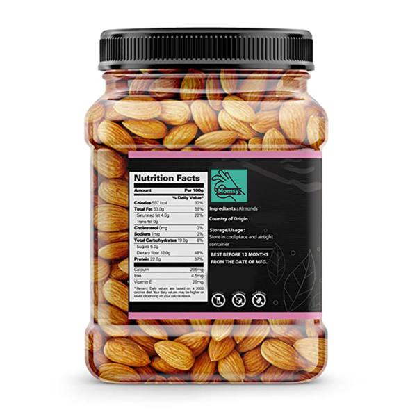 Momsy 100% Natural and Premium California Almonds| Quality Badam Giri| - Badam - Bold Size ...