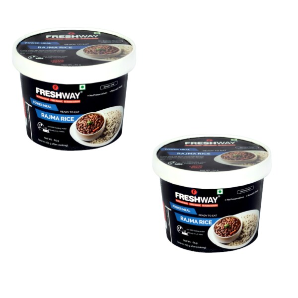 Freshway Rajma Rice Combo Pack of 2, Instant Food Ready to eat Ready to ...