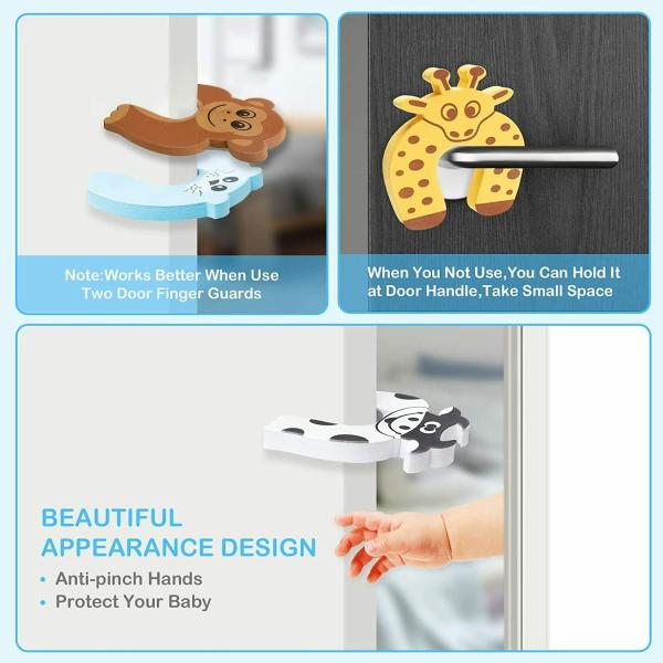 SYGA 5 Pcs Children Safety No Finger Pinch Foam Door Stopper. Colorful ...