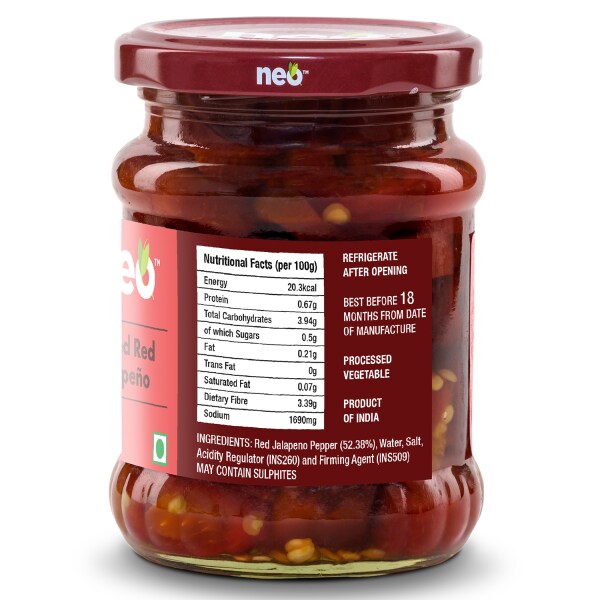 Neo Sliced Red Jalapeno 420g (210g X 2 Units) - Pack of 2 - JioMart