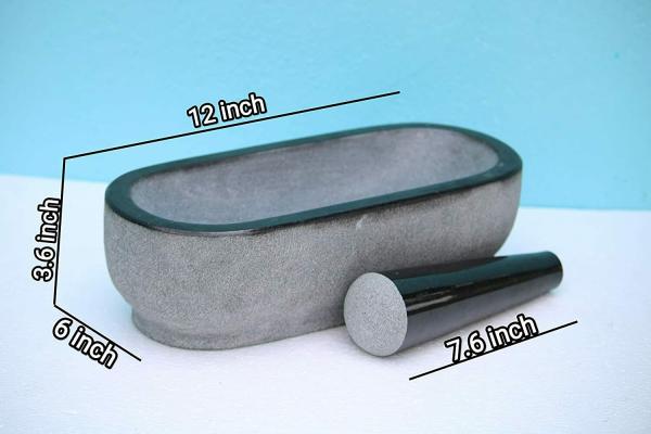 MYNAKSHA Pure Granite Stone Mortar and Pestle Set, Kalvam,kharad ...
