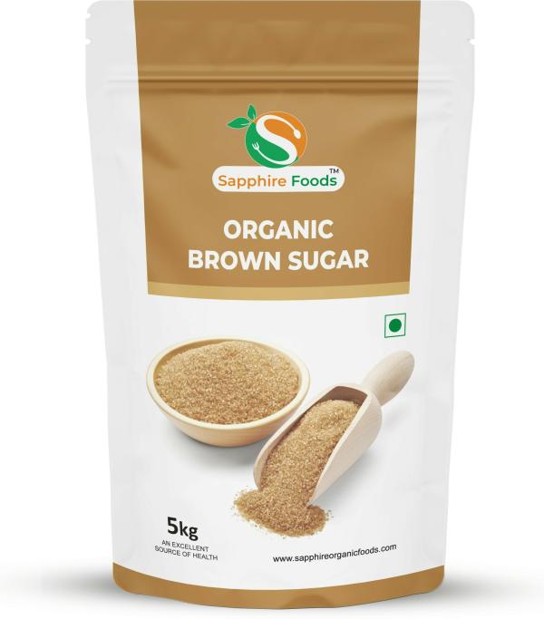 Sapphire Foods Organic Brown Shakkar 5 kg Pouch - JioMart