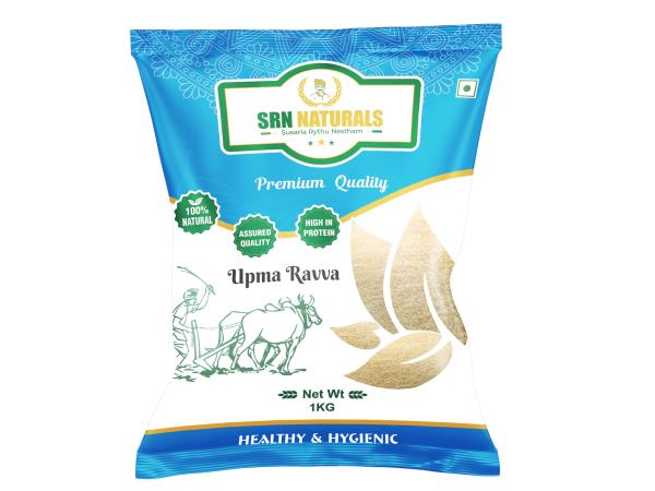 SRN Naturals Premium Upma / Bombay / Suji Ravva, 1Kg - JioMart
