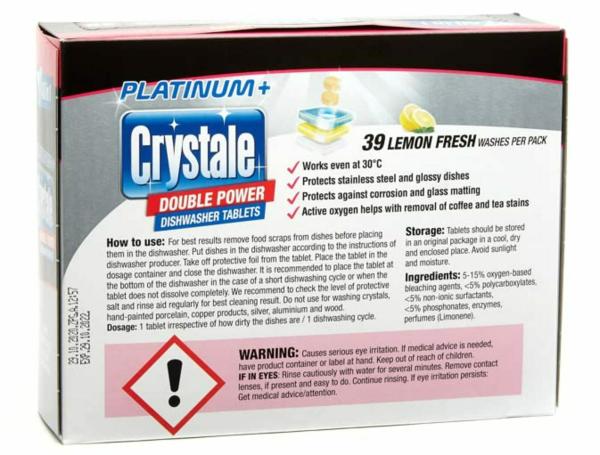 Crystale Platinum Dishwasher Tablets 39's Lemon - JioMart