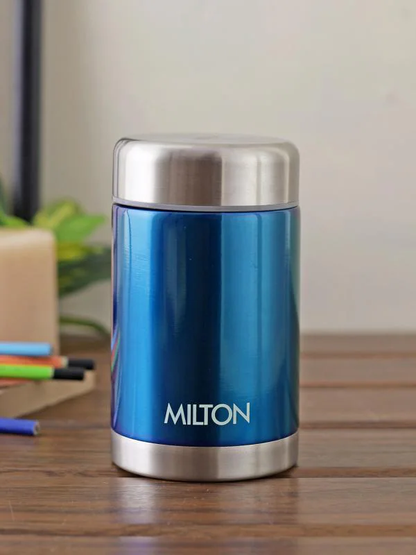 Milton CRUET-550 Thermosteel Soup Flask Hot & Cold 515 ml, Blue - JioMart