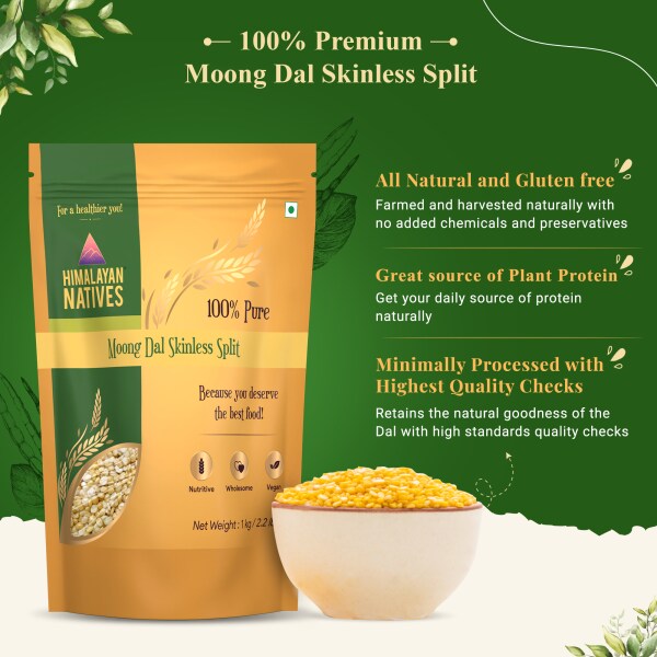 Himalayan Natives Moong Dal Skinless split - 500G - JioMart
