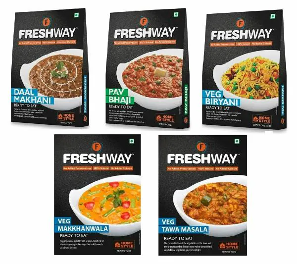 Freshway Ready to Eat Combo of 5(Veg Biryani Box, Pav Bhaji, Tawa ...