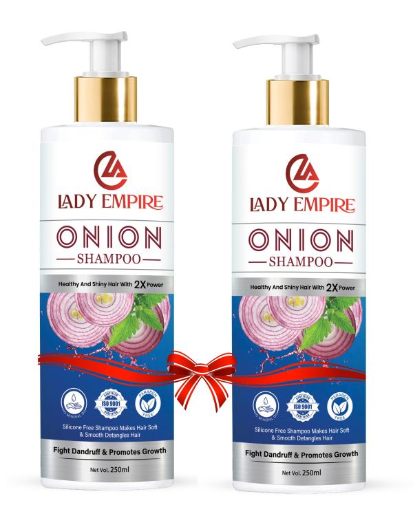 Lady Empire 2Pc With 2X Power Onion With Aloe Vera Shampoo For Hair Health Nourishment, Men ...