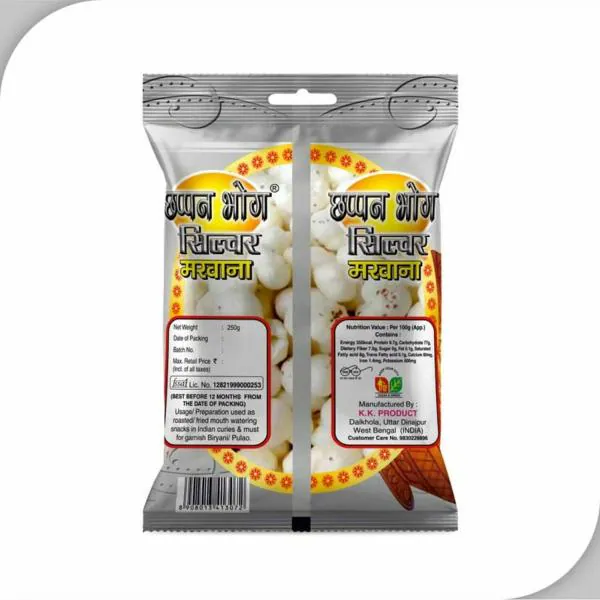 Chappan Bhog Silver Fox Nuts | Makhana | Phool Makhana | Puffed Snacks ...