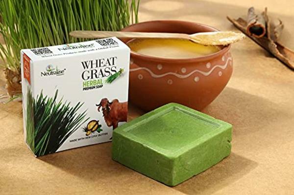 Neutralise Naturals Herbal Tulasi Wheat Grass Soap Bar Psoriasis and ...