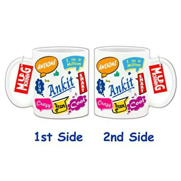 Mug Morning Ankit Name Mug Ankit Name Coffee Mugs for Kids Coffee Mug ...
