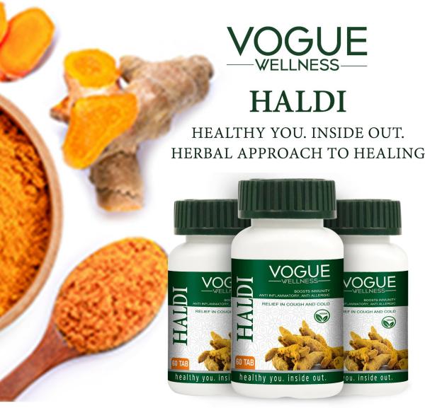 Vogue Wellness Haldi Tablets Immunity Booster, Anti Allergic And Relief ...