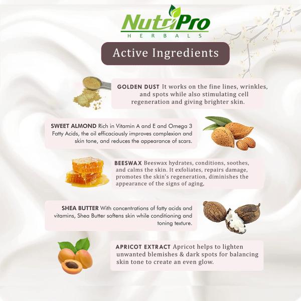 NutriPro Gold Massage Cream For All Skin Type, 100 gm| With Vitamin-E ...