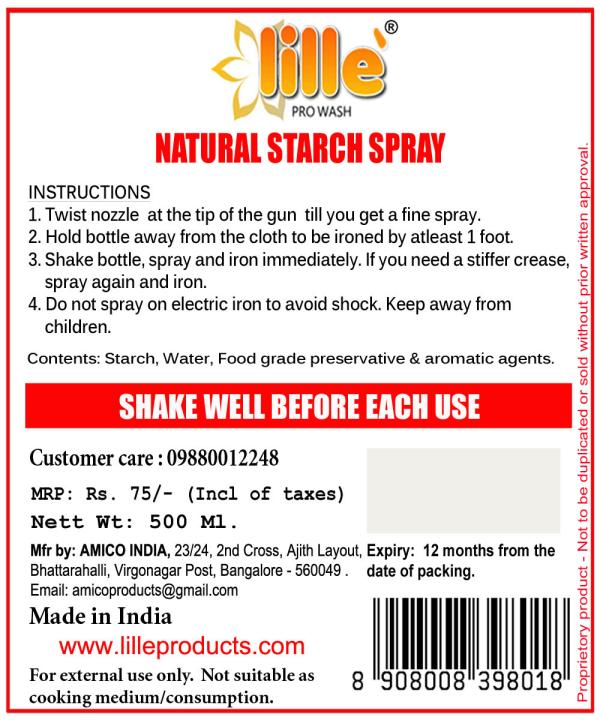 NATURAL STARCH SPRAY - 500 ML X 2 - JioMart