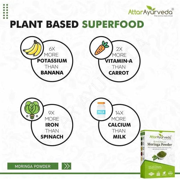 Attar Ayurveda Moringa Powder 200 g - JioMart