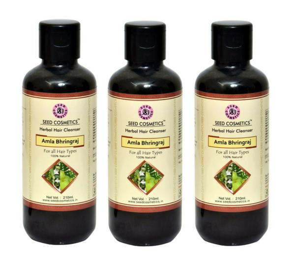 Seed Cosmetics Amla and Bhringraj Herbal Shampoo | Prevents Hairfall ...
