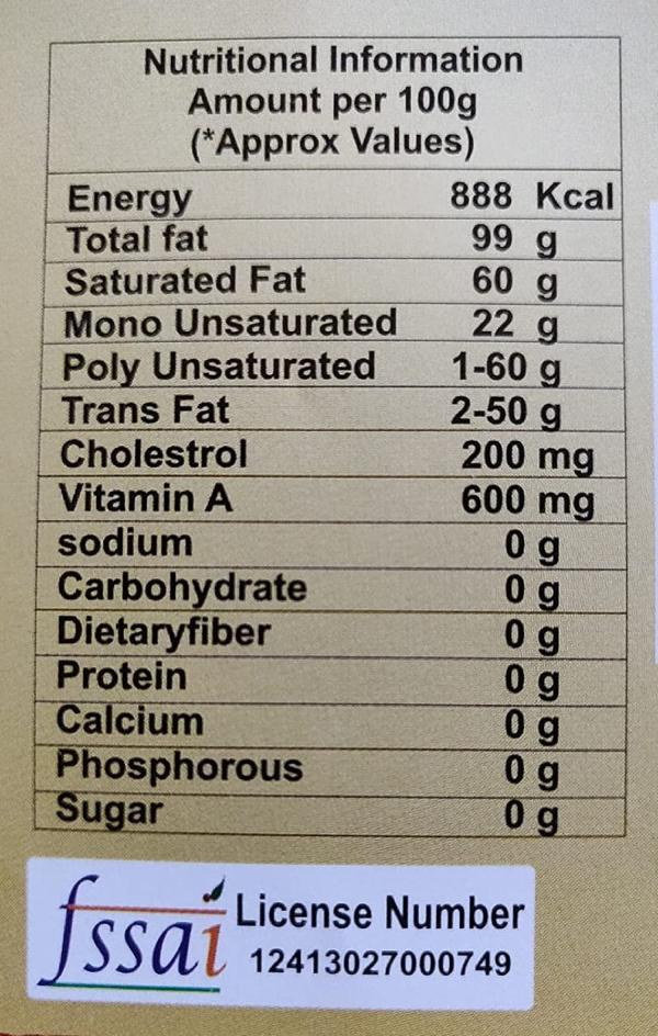 KC Cow Desi Ghee 1 Litre Clarified Butter Danedar Ghee 100% Pure Lab ...