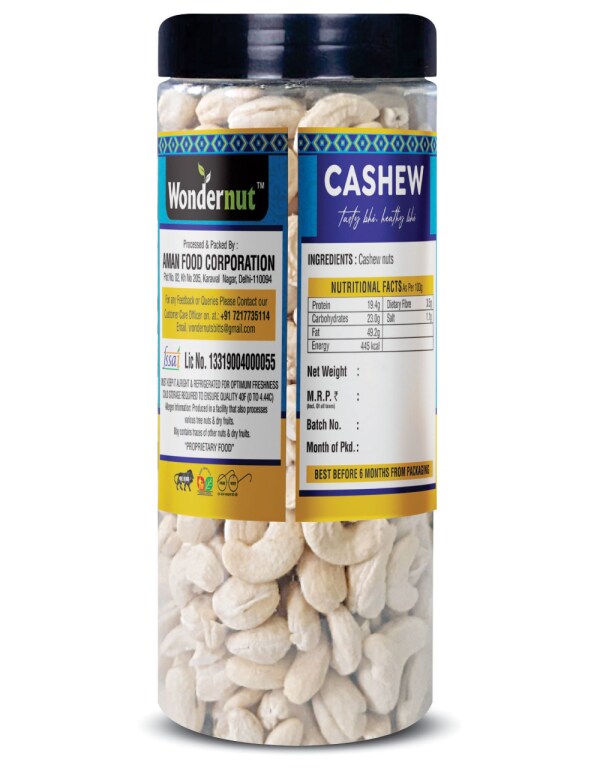 Wondernut Premium California Almond and Cashew Nut Combo 500g (Pack of ...