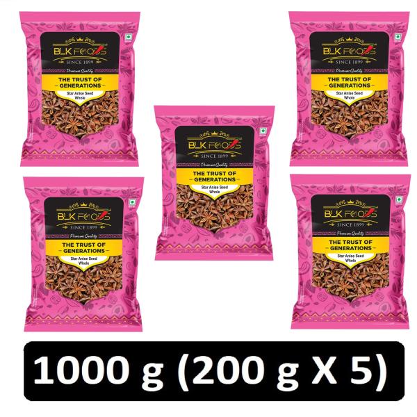 BLK Foods Select Star Anise Seed Whole (Badiyan) 1000g (5 X 200g) - JioMart