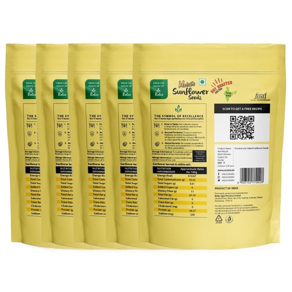 Molsi's Dry Roasted and Salted Sunflower Seeds 1Kg ( 200gX5) - JioMart