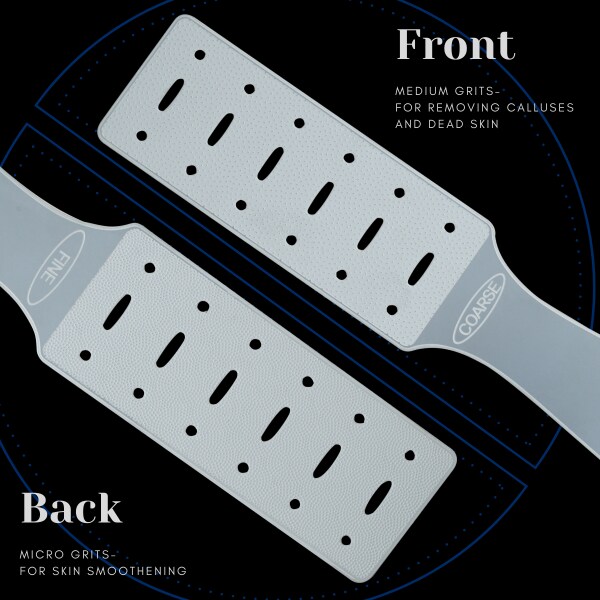 TRITON Professional 2 Sided Stainless Steel Pedicure Foot Scraper, Foot ...