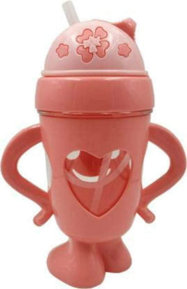 Te Quiti Pink Plastic BPA-Free Smiling Face Joker and Heart Rabbit ...