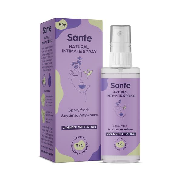 Sanfe Natural Intimate Spray with Tea Tree and Witch Hazel - 50 ml ...