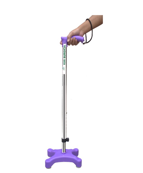 Kds Surgical 4 Leg Quadripod Chrome Height Adjustable Walking Stick ...
