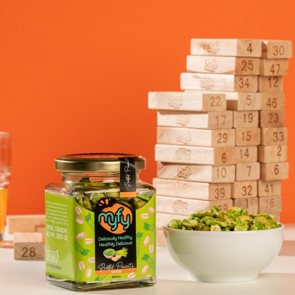 MyFy Flavoured & Roasted Peanuts - Masigc Masala & Wasabi - 100Gms Each ...
