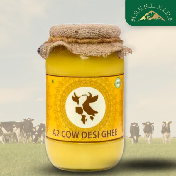 Mountveda A2 Gir Cow Bilona Desi Ghee, Organic Grassfed, Cruelty-Free ...