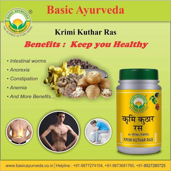Basic Ayurveda Krimi Kuthar Ras 40 Tablets - JioMart