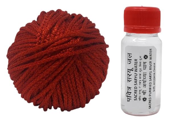 Kuhu Creations Vedroopam Saryu Jal & Red Pooja Dhaga Ayodhya Dham - JioMart