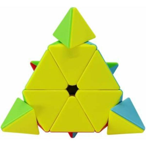 WORLD WIDE WISHES Pyramid Cube Super Speed Sticker-Less Triangle Puzzle ...