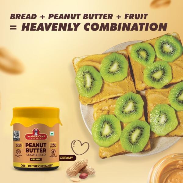 LA Americana Natural Unsweetened Peanut Butter 700g ( Creamy and Crunchy 350 g Each) - JioMart