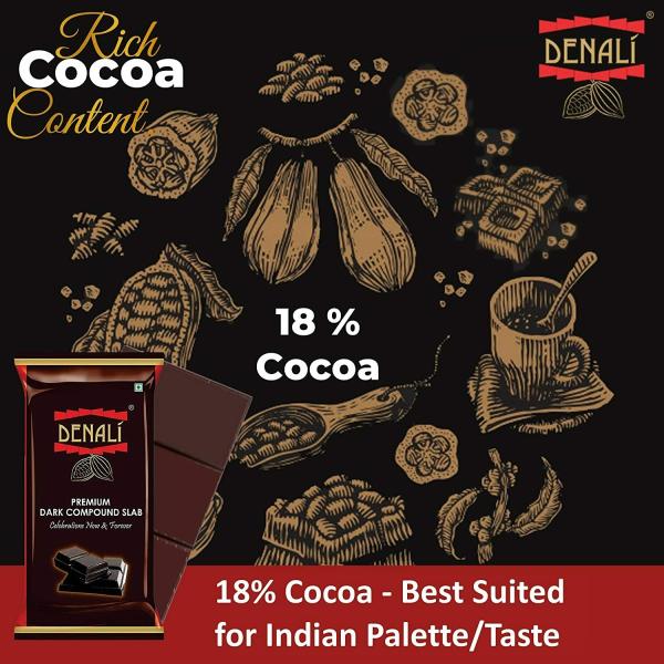 Denali Foods Dark Chocolate Compound Slab| Decoration for cakes ...