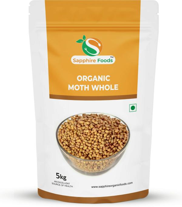 Sapphire Foods Organic Whole Mot Matki 5 kg - JioMart