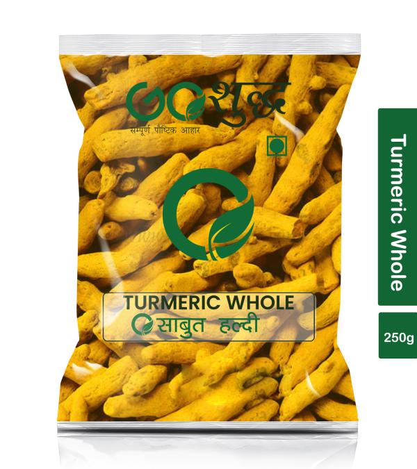 Goshudh Best Quality Sabut Haldi -250gm (Pack Of 1) Turmeric Whole (250 ...