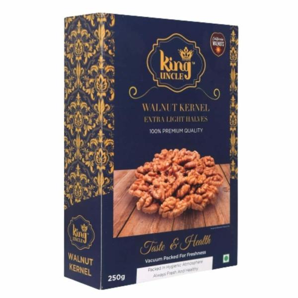 KING UNCLE || CALIFORNIA AKHROT GIRI | WALNUT KERNELS EXTRA LIGHT HALVES 250G |AKHROT | DRY ...